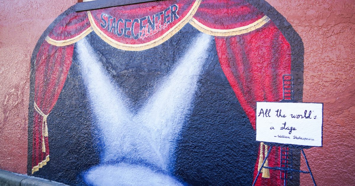 StageCenter Community Theater Mural | Destination Bryan